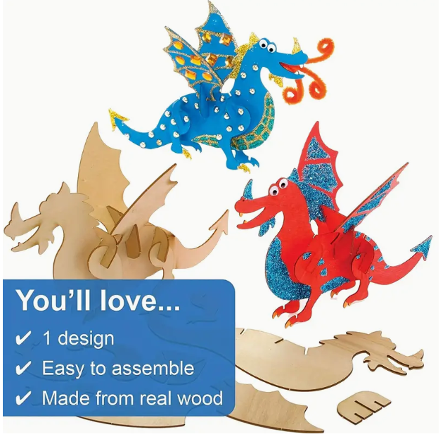 Composite Board Wooden Dragon Craft Kit (1pcs) – playspy