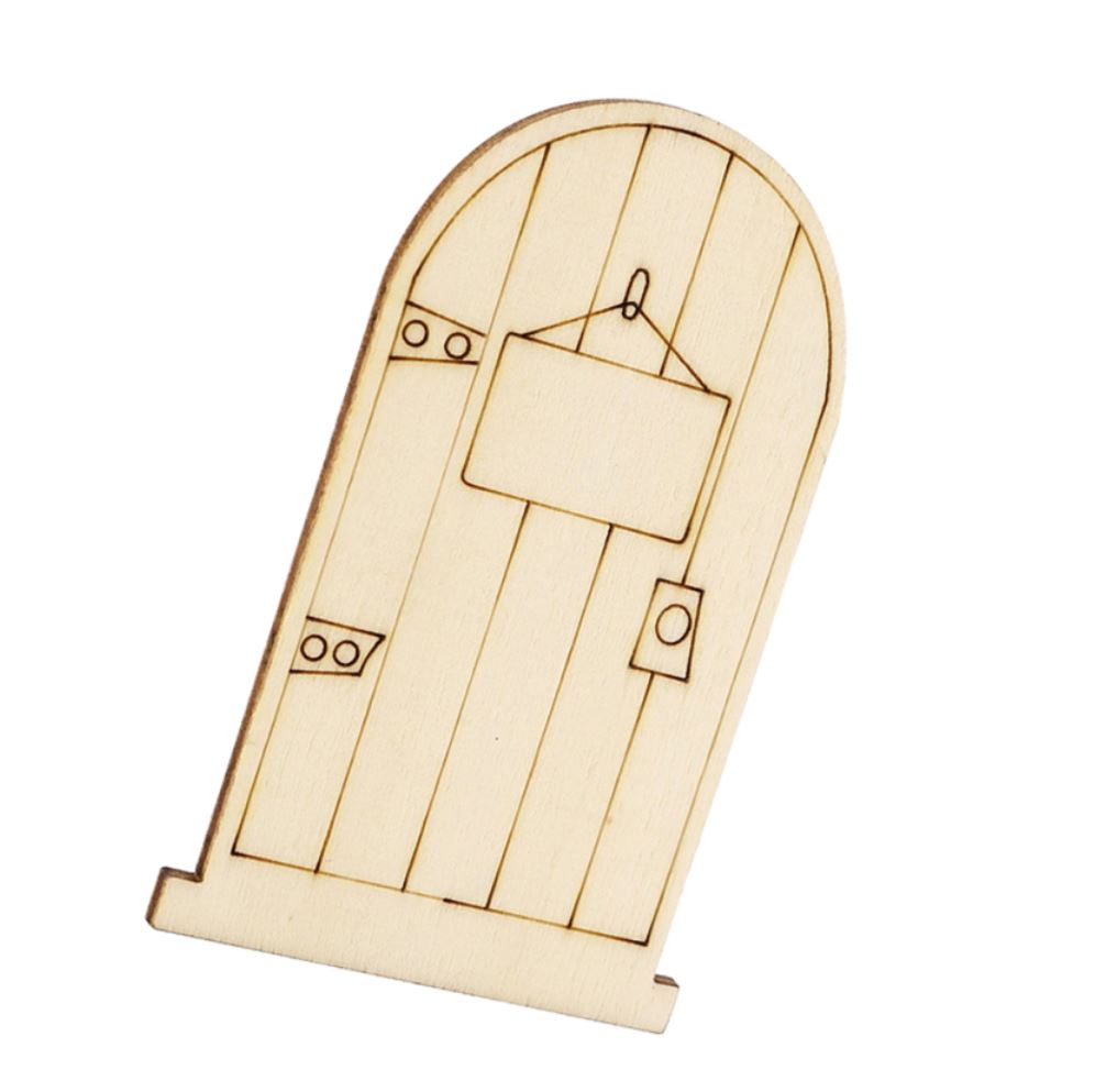 Small Wooden Elf Door to Decorate (1pc) – playspy