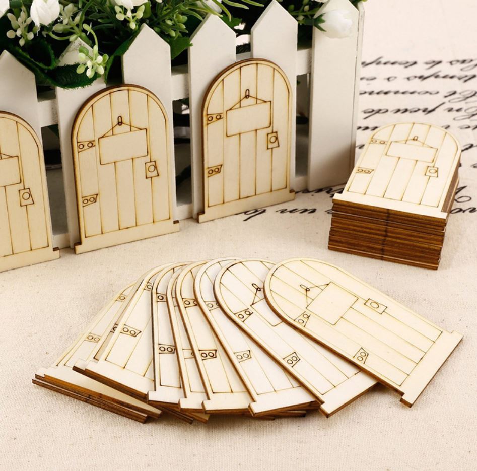 Small Wooden Elf Door to Decorate (1pc) – playspy