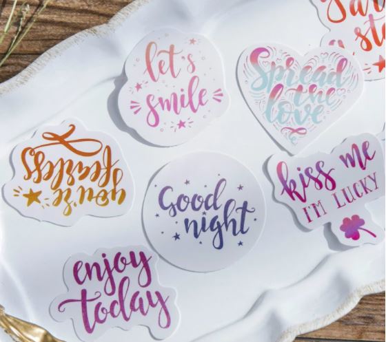 Secret Heart Note Stickers - 45pcs/box -Scrapbooking, Diary, Journal e ...
